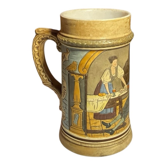 Dining | Antique Jp Thewalt 4l Etched Ceramic Beer Stein Missing Lid ...